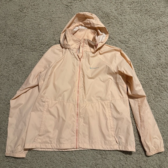 Columbia | Jackets & Coats | Columbia Rain Jacket Hood Can Be Rolled ...